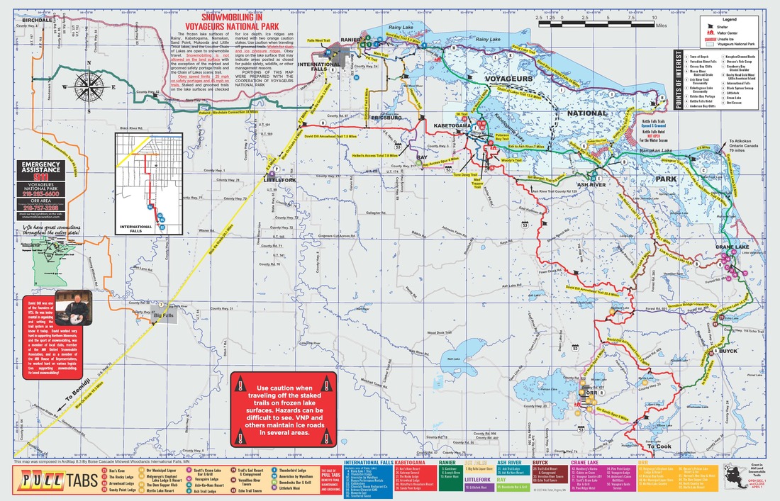 Voyageurs Snow Map
